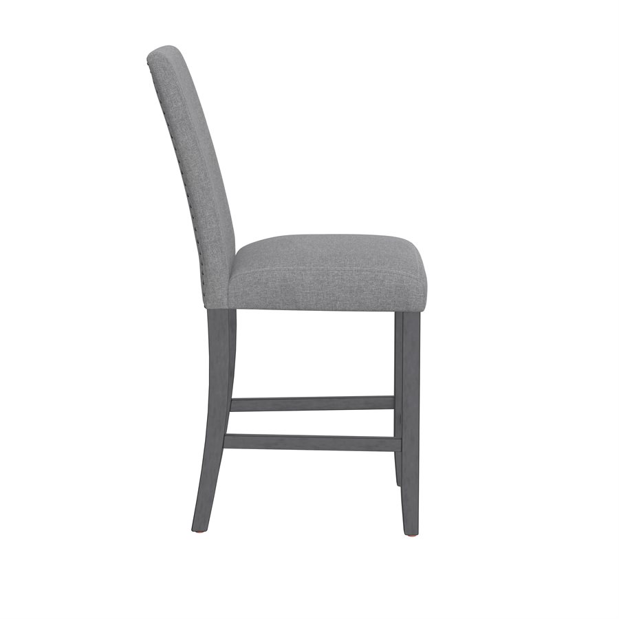 Upholstered Counter Height Stools Gray