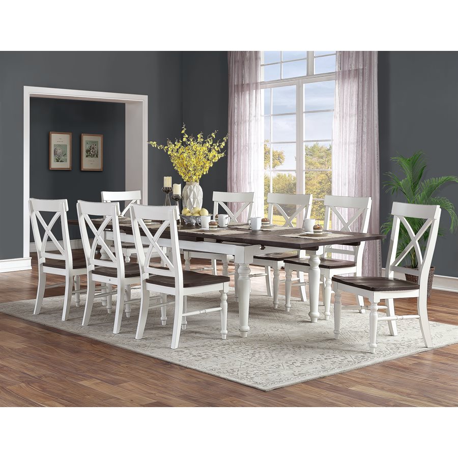 EXTENSION DINING TABLE W / 2 20" LEAVES