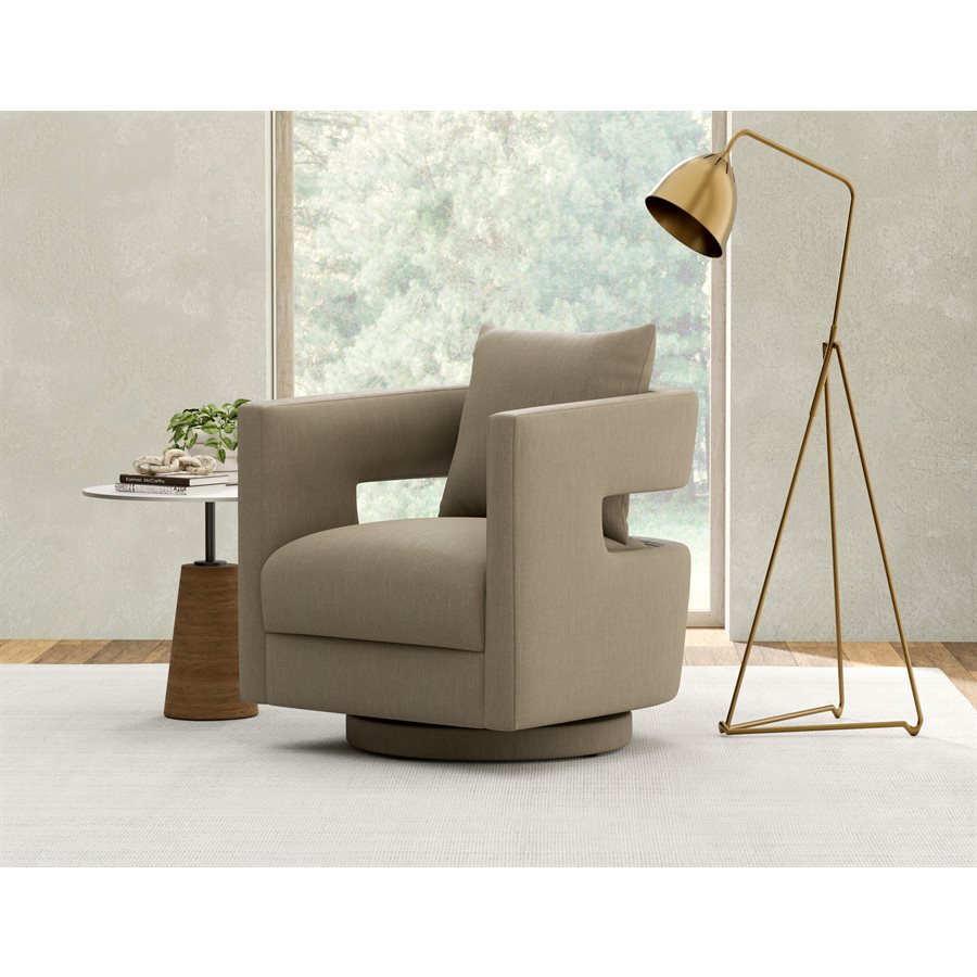 SWIVEL CHAIR - TAN
