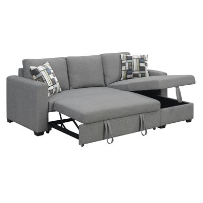 LANGLEY-2PC CHOFA-W / 2 PILLOWS-GREY