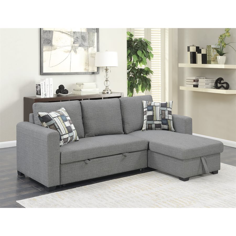 LANGLEY-2PC CHOFA-W / 2 PILLOWS-GREY