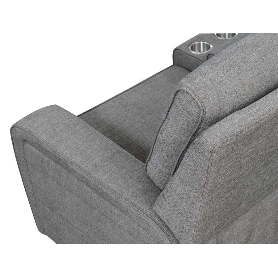 Lsf One Side Power Sofa Charcoal