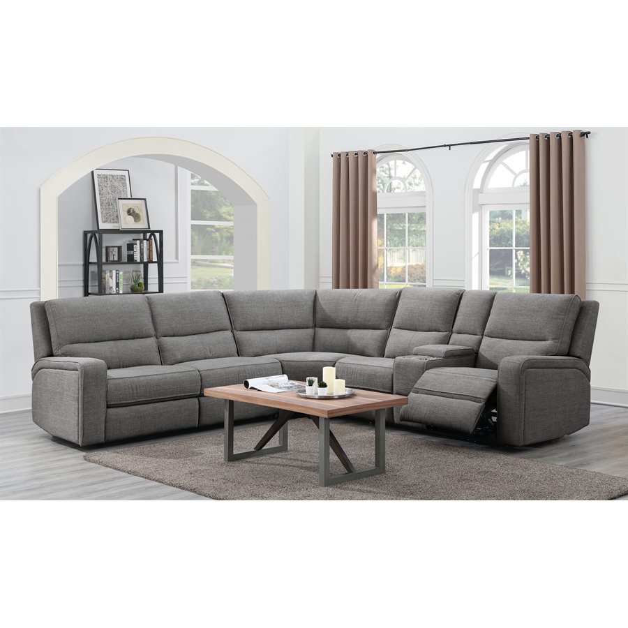 LSF ONE SIDE POWER SOFA-CHARCOAL
